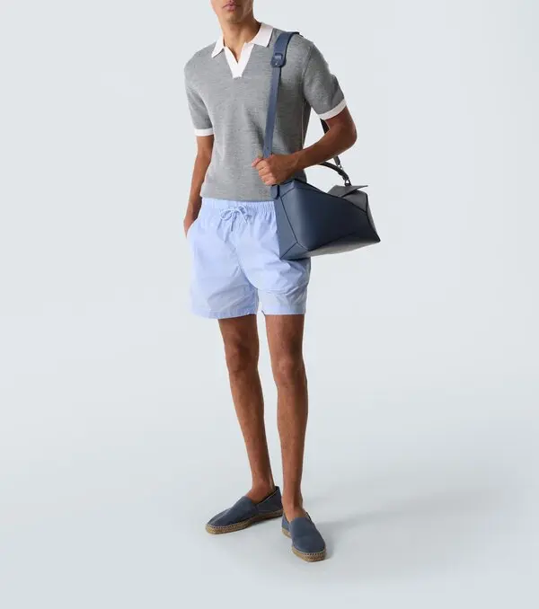Orlebar Brown Horton Wool And Cotton Polo Shirt - Grey