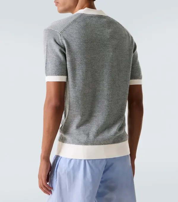Orlebar Brown Horton Wool And Cotton Polo Shirt - Grey