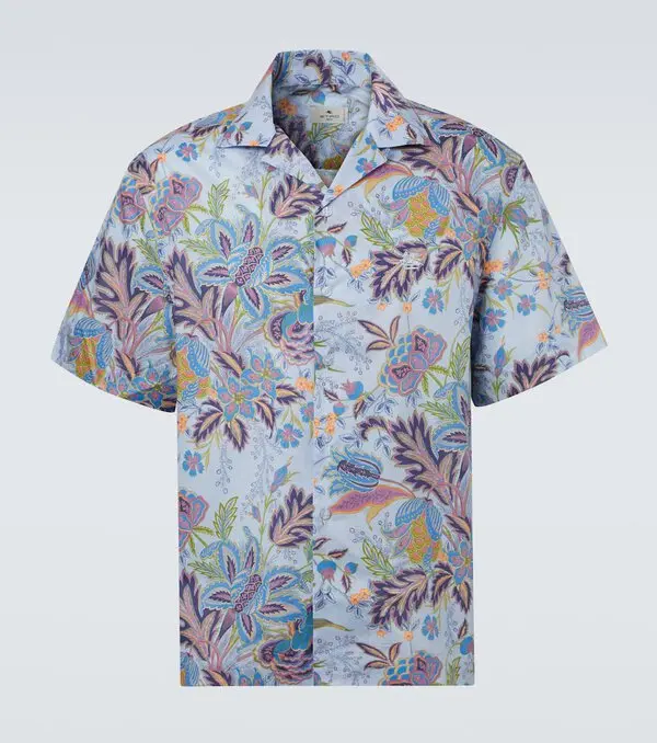 Etro Printed Cotton Poplin Bowling Shirt - Multicoloured