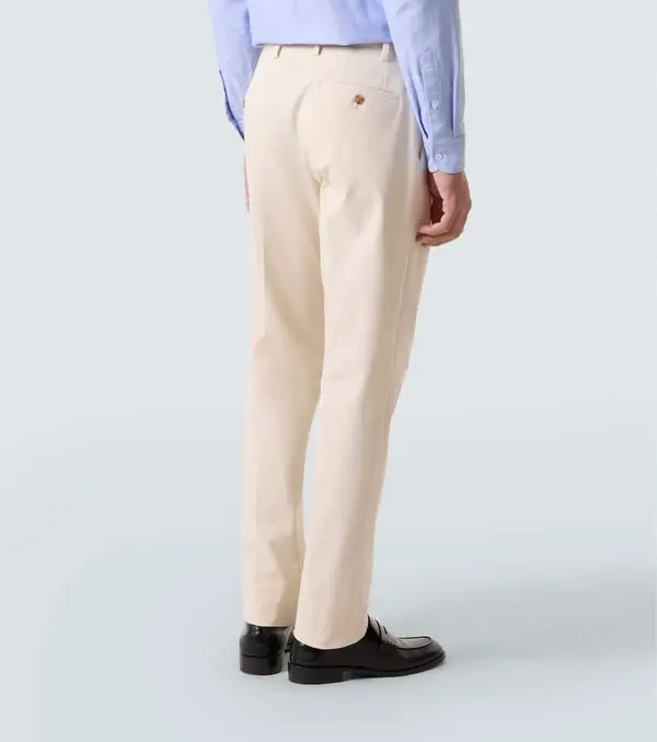 LARDINI Cotton-blend Straight Pants
