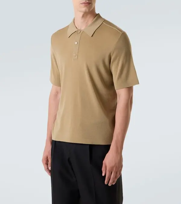 Burberry Wool Polo Shirt - Beige
