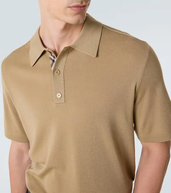 Burberry Wool Polo Shirt - Beige