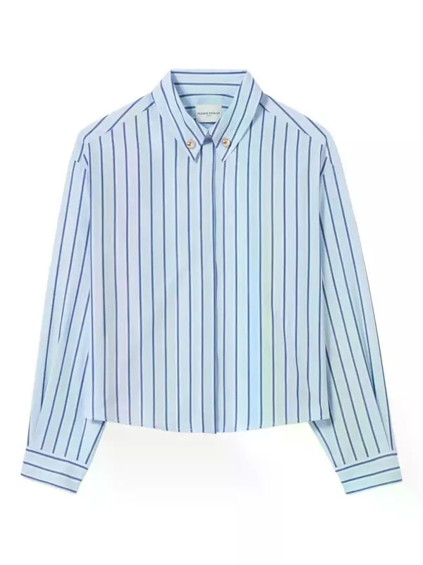 Claudie Pierlot Oversized Striped Cotton Shirt
