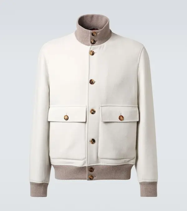 Brunello Cucinelli Wool Jacket - White