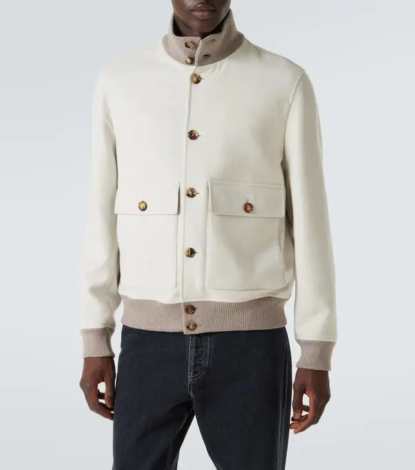 Brunello Cucinelli Wool Jacket - White