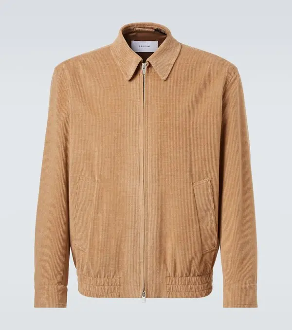 LARDINI Cotton And Alpaca Wool Corduroy Jacket - Brown