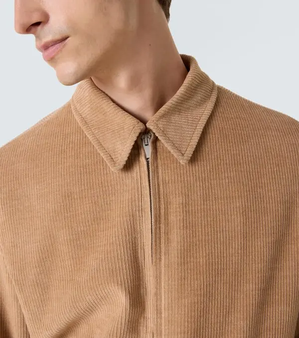 LARDINI Cotton And Alpaca Wool Corduroy Jacket - Brown
