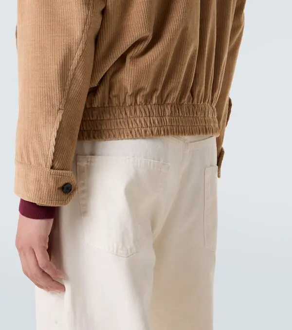 LARDINI Cotton And Alpaca Wool Corduroy Jacket - Brown
