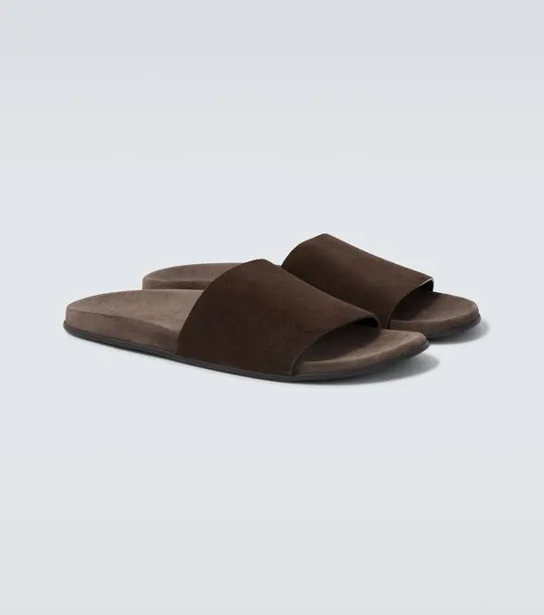 THE ROW Hugh Suede Slides