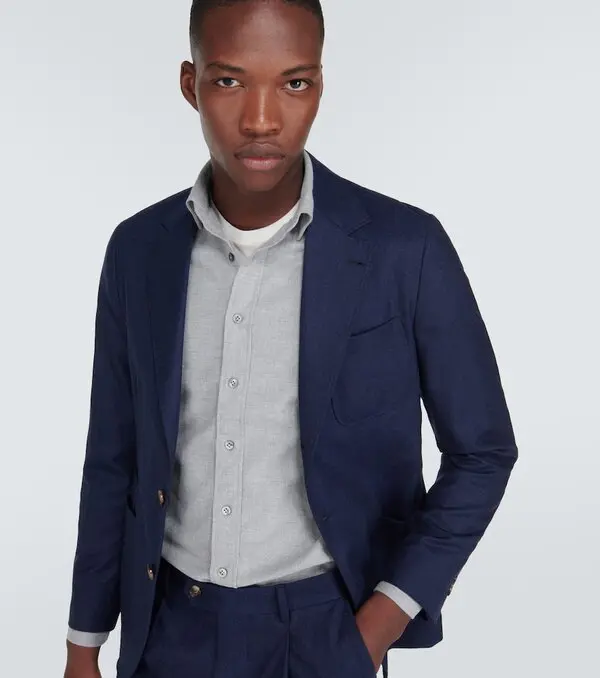 LARDINI Cotton Shirt - Grey