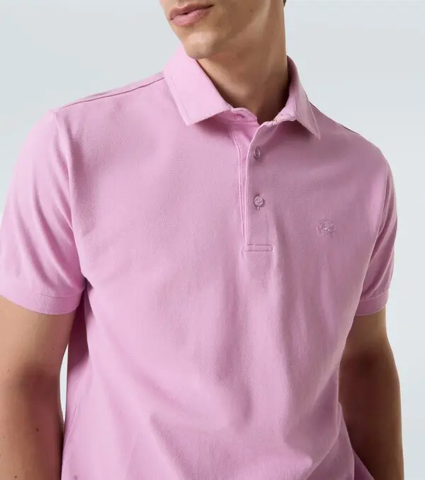 Etro Cotton Piqué Polo Shirt - Pink