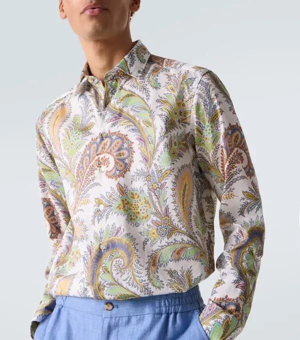 Etro Paisley Cotton Poplin Shirt - Multicoloured
