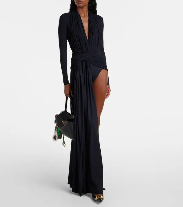 Balenciaga Asymmetric Draped Minidress