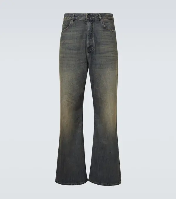 Balenciaga Faded Wide-leg Jeans