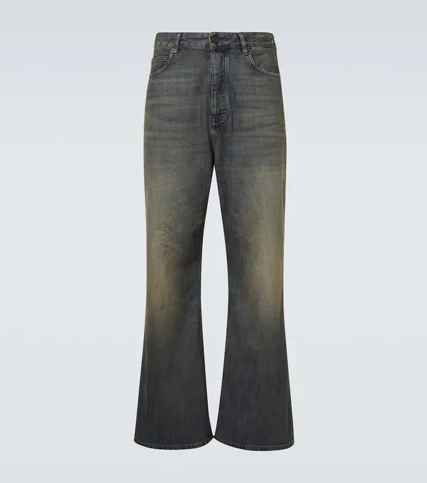 Balenciaga Faded Wide-leg Jeans - Blue