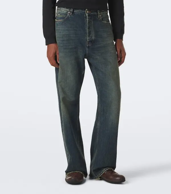 Balenciaga Faded Wide-leg Jeans