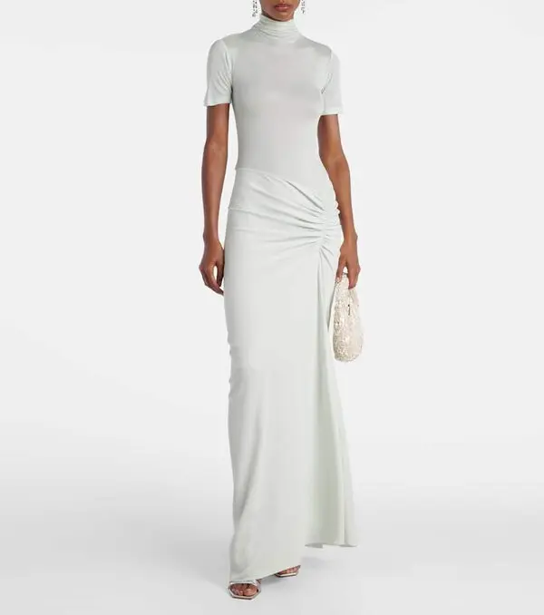 Christopher Esber Fusion Ruched Gown - Green