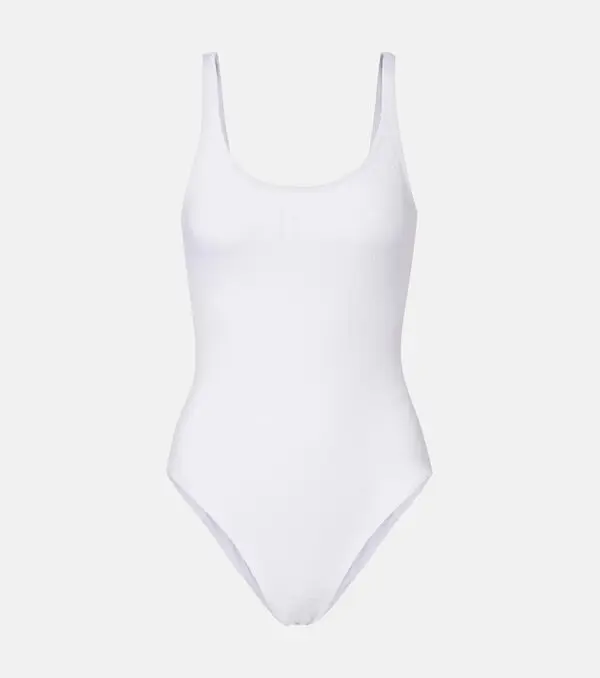 TOTEME Monogram Jersey Swimsuit - White