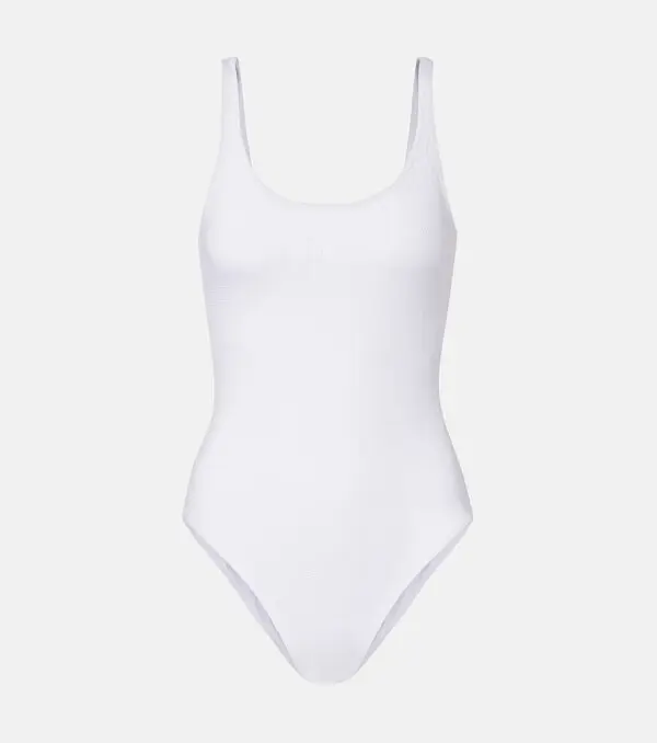 TOTEME Monogram Jersey One Piece Swimsuit - White