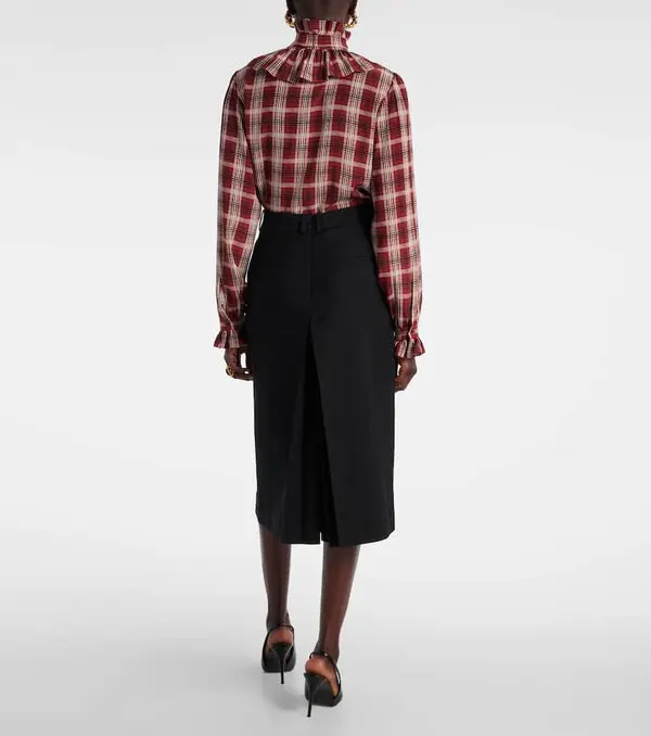 Saint Laurent Mid-rise Wool Culottes