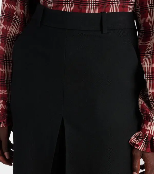 Saint Laurent Mid-rise Wool Culottes