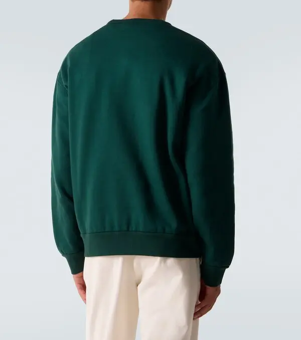 Ralph Lauren Purple Label Logo Cotton And Cashmere Sweatshirt