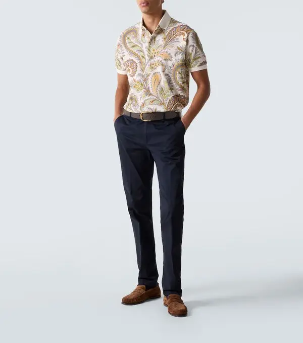 Etro Paisley Cotton Piqué Polo Shirt - Multicoloured