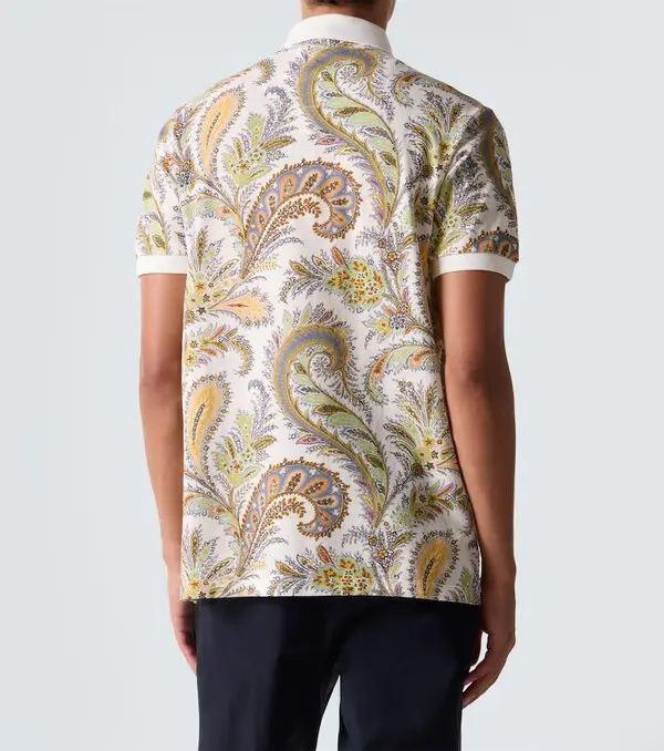 Etro Paisley Cotton Piqué Polo Shirt - Multicoloured