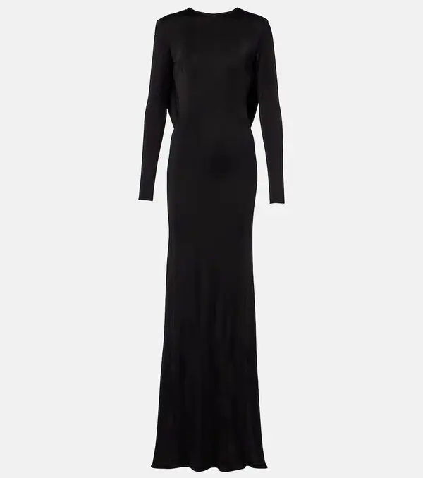 THE NEW ARRIVALS ILKYAZ OZEL Roisin Draped Open-back Gown