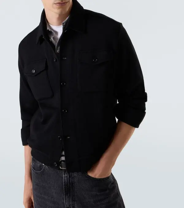 LARDINI Virgin Wool Overshirt
