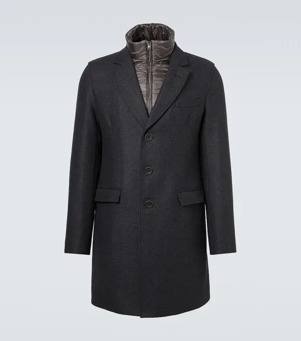 Herno Wool-blend Tailored Coat