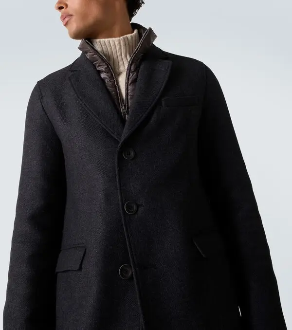 Herno Wool-blend Tailored Coat