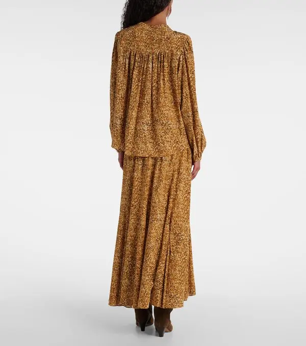 Isabel Marant Étoile Sally Printed Silk-blend Blouse
