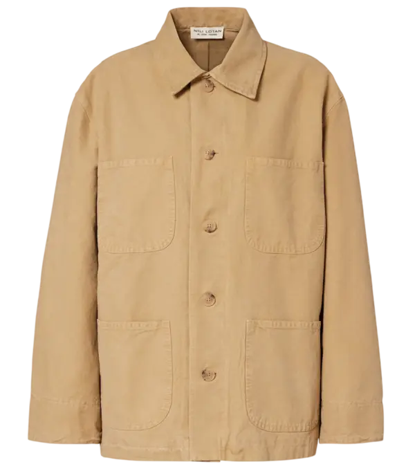 NILI LOTAN Samy Cotton Overshirt - Beige