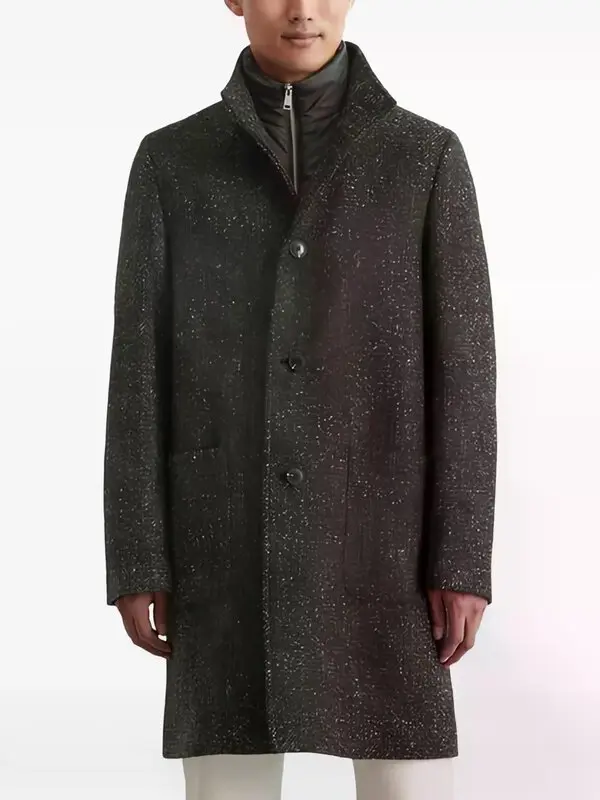 Marc O'polo Textured Button Coat - Black