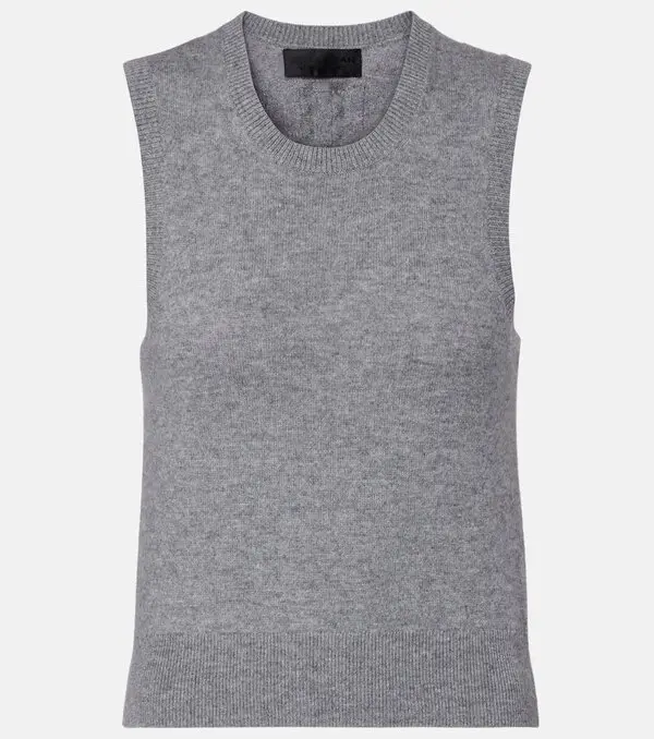 NILI LOTAN May Knitted Cashmere Tank Top - Grey