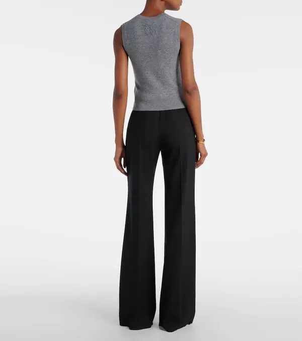 NILI LOTAN May Knitted Cashmere Tank Top - Grey