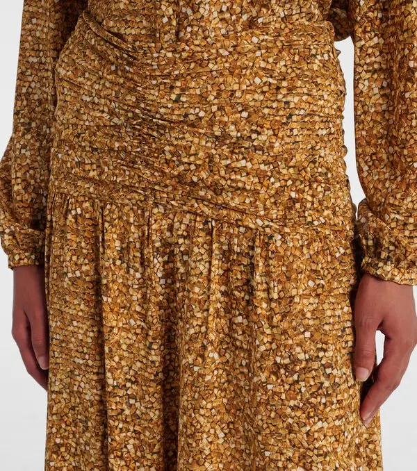 Isabel Marant Syana Printed Silk-blend Maxi Skirt