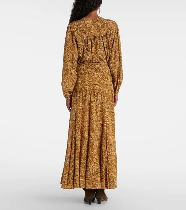 Isabel Marant Syana Printed Silk-blend Maxi Skirt