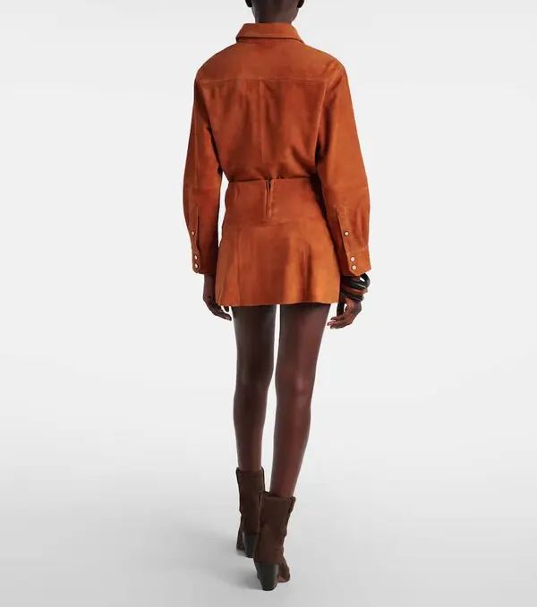Isabel Marant Étoile Dilara Suede Miniskirt - Brown