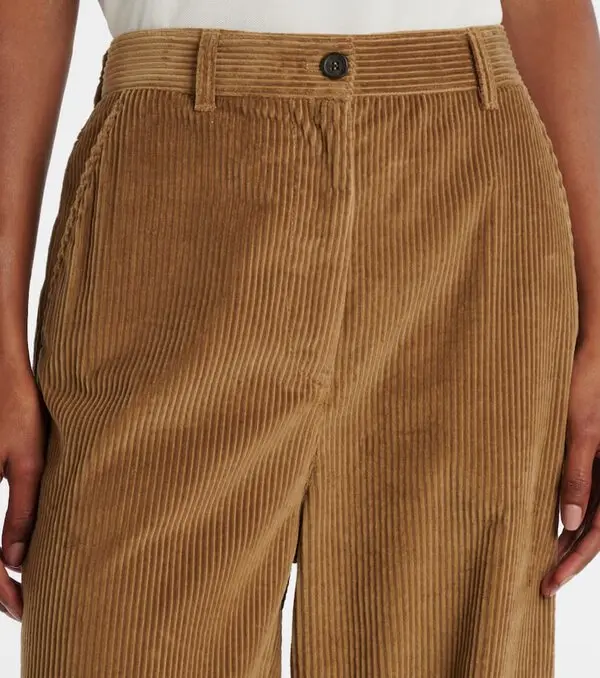 Miu Miu Cotton Corduroy Wide-leg Trousers