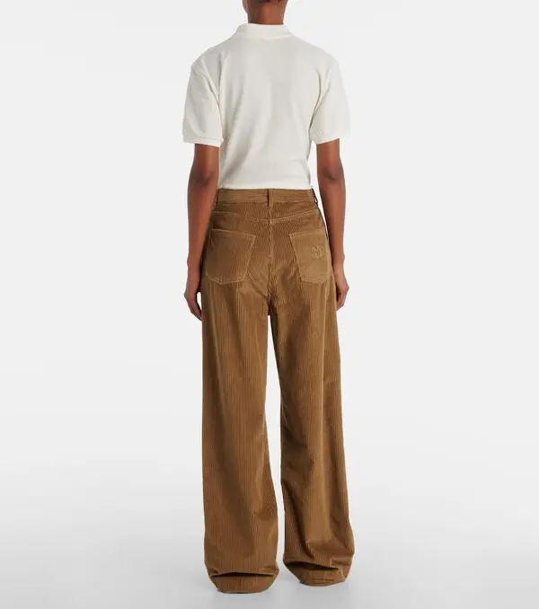 Miu Miu Cotton Corduroy Wide-leg Trousers
