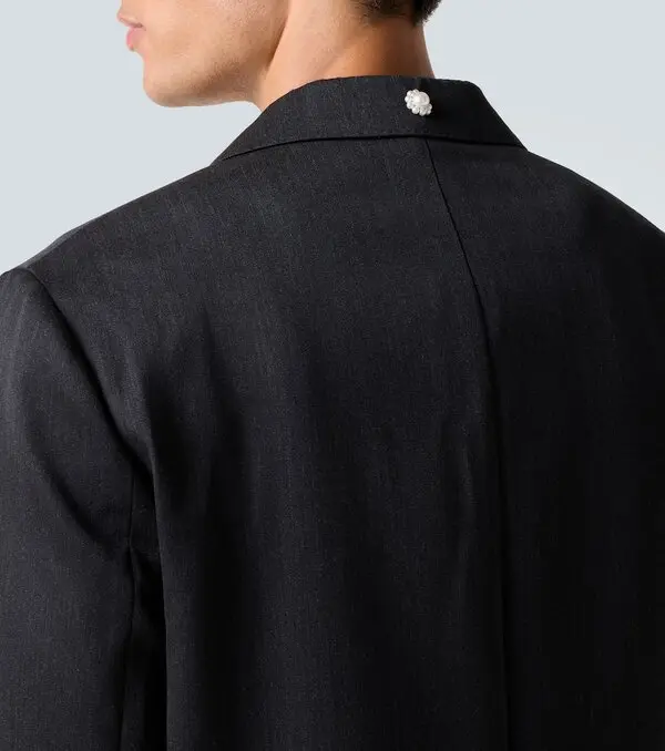 Simone Rocha Embellished Double-breasted Blazer