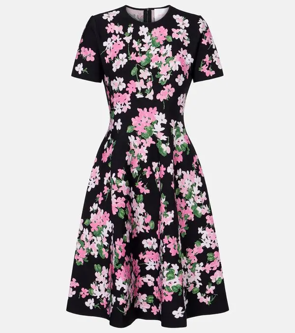 Carolina Herrera Floral Print Mini Dress