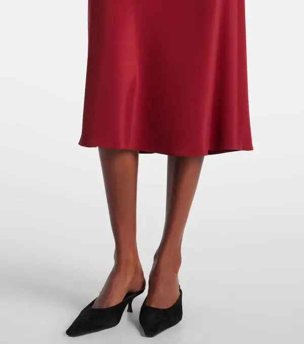 Max Mara Borbona Silk-blend Midi Skirt