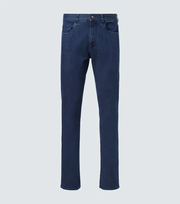 Canali Mid-rise Slim Jeans