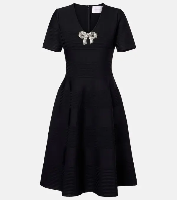 Carolina Herrera Bow-detail Embellished Minidress