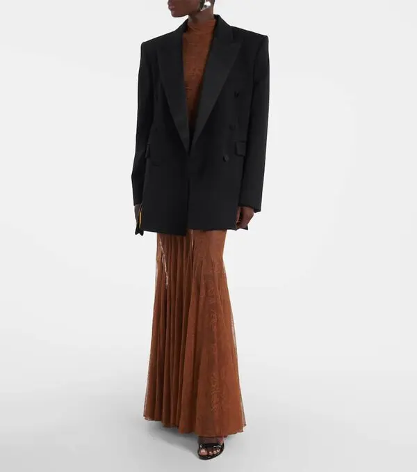David Koma Sheer Lace Gown