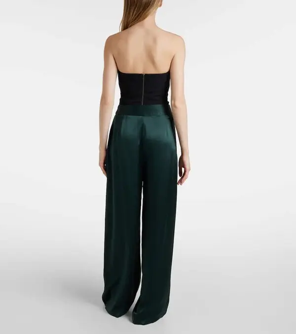 THE SEI Silk Satin Wide-leg Trousers