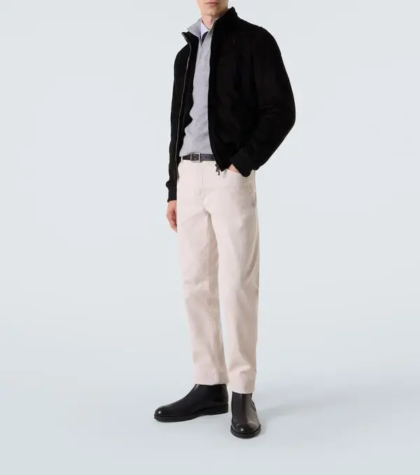 Canali Waffle-knit Wool And Cashmere Sweater - Grey